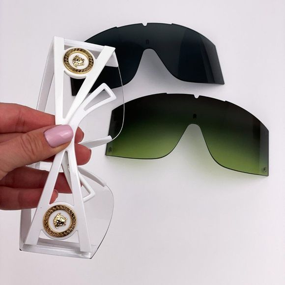 Versace | Accessories | Versace Ve4393 41w Sunglasses Magnetic Lens Shield Woman | Poshmark